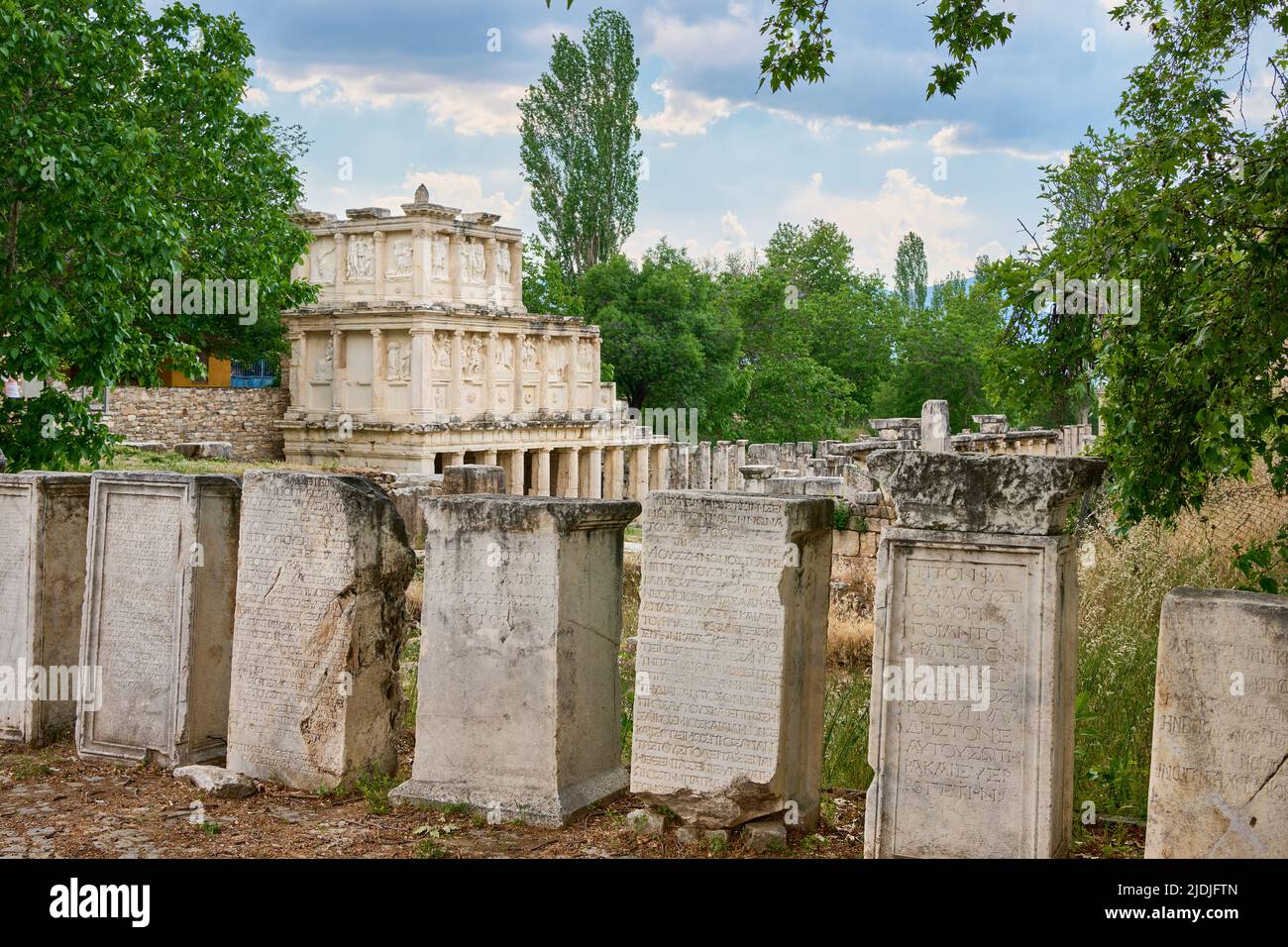 Reliefs of Sebasteion inside museum of Aphrodisias Ancient City, Hall ...