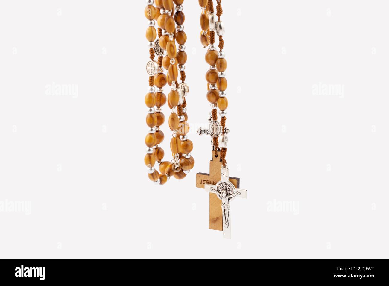 Set of traditional christian holy religious symbol rosary necklace ...
