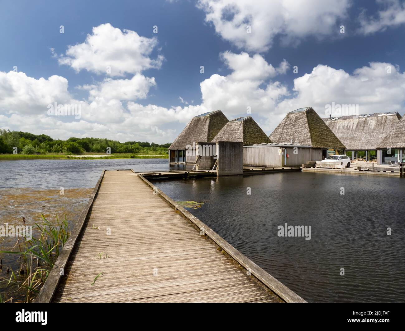 The floating visitor centre at Brockhole Nature reserve on the River ...