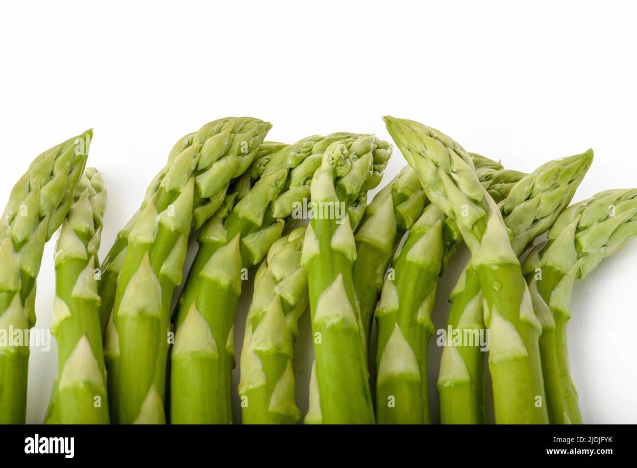 Fresh green asparagus on a white isolated background. Green asparagus ...