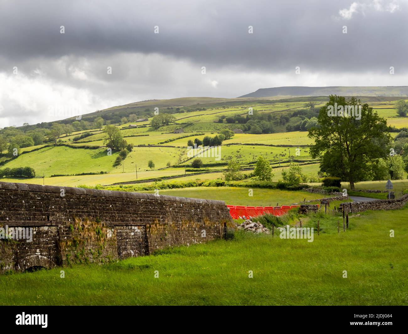 Dentdale in the Yorkshire Dales National Park, Cumbria, UK looking up ...