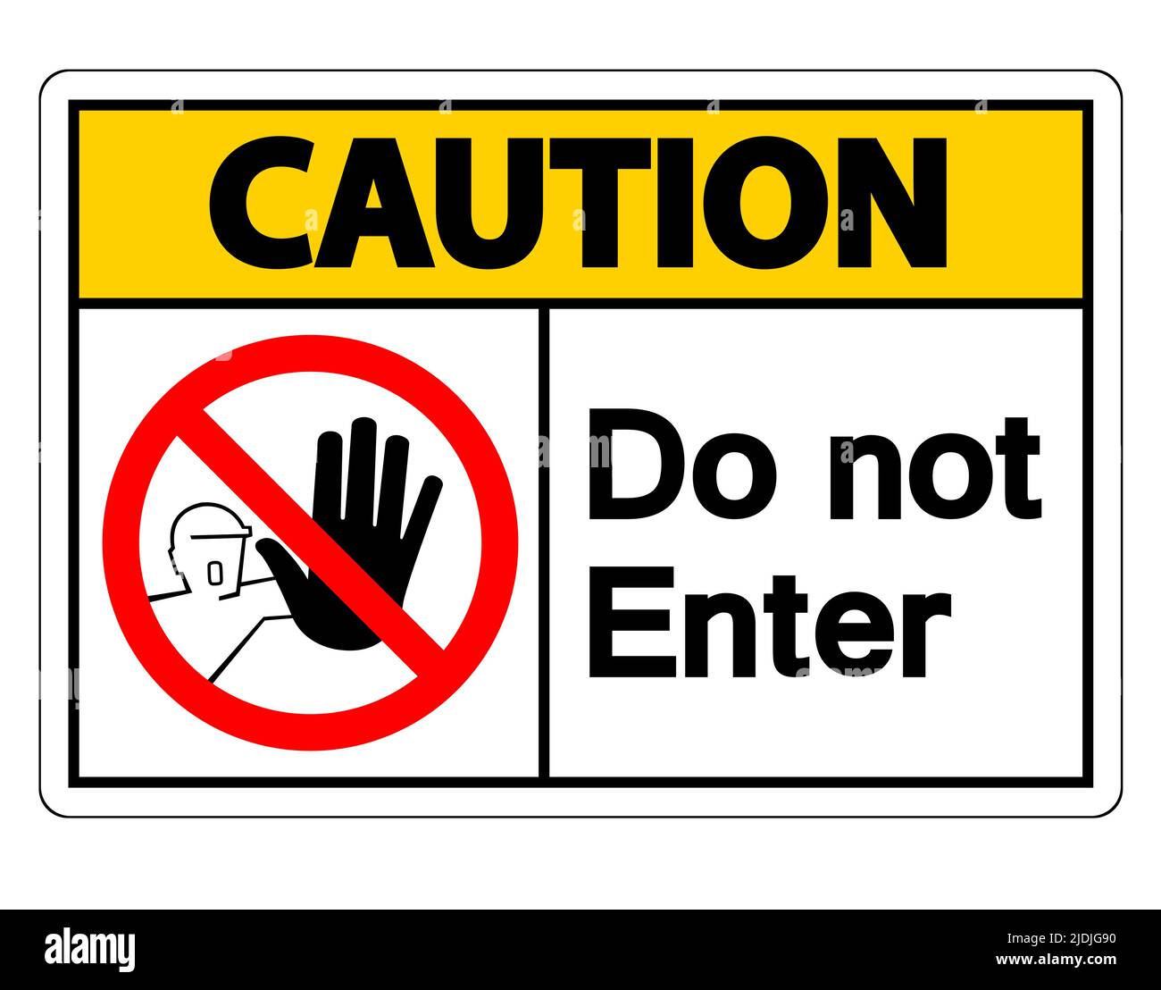Caution Do Not Enter Symbol Sign on white background,Vector ...