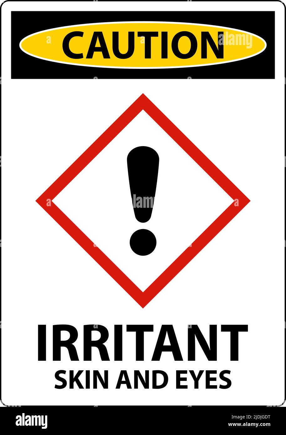 Caution Irritant GHS Sign On White Background Stock Vector Image & Art ...