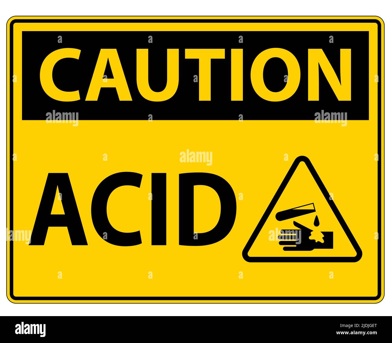 Label Acid Caution Sign On White Background Stock Vector Image & Art ...