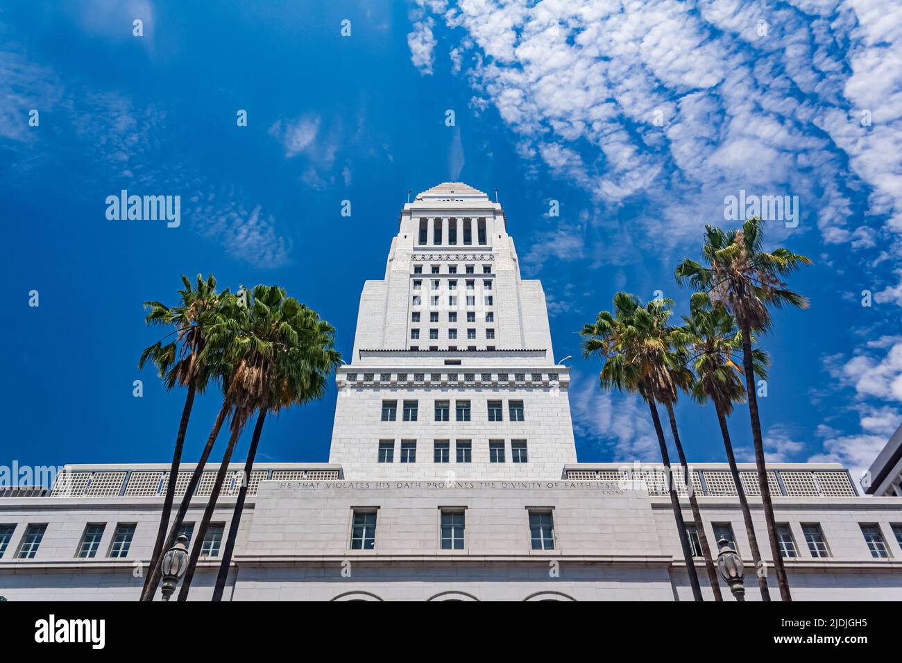 Los Angeles City Hall, local government building in downtown LA ...