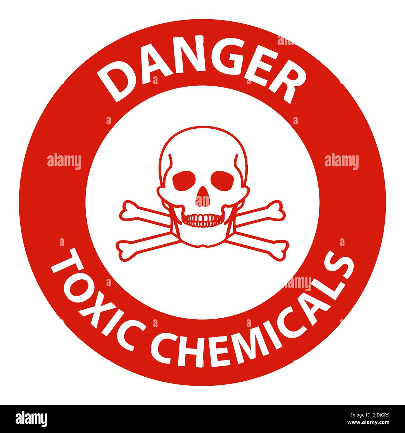 Danger Toxic Chemicals Symbol Sign On White Background Stock Vector ...