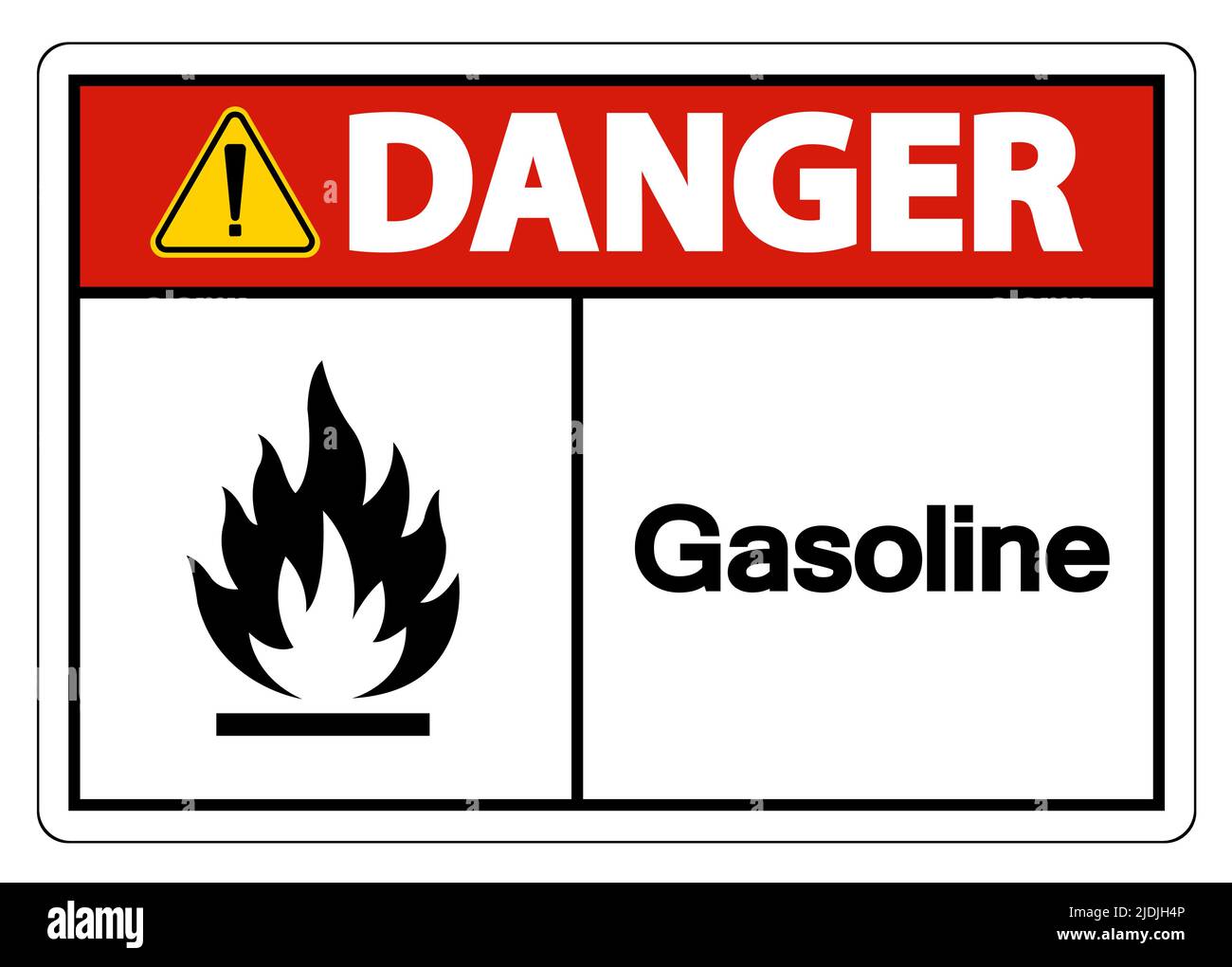 Danger Gasoline Symbol Sign On White Background Stock Vector Image ...