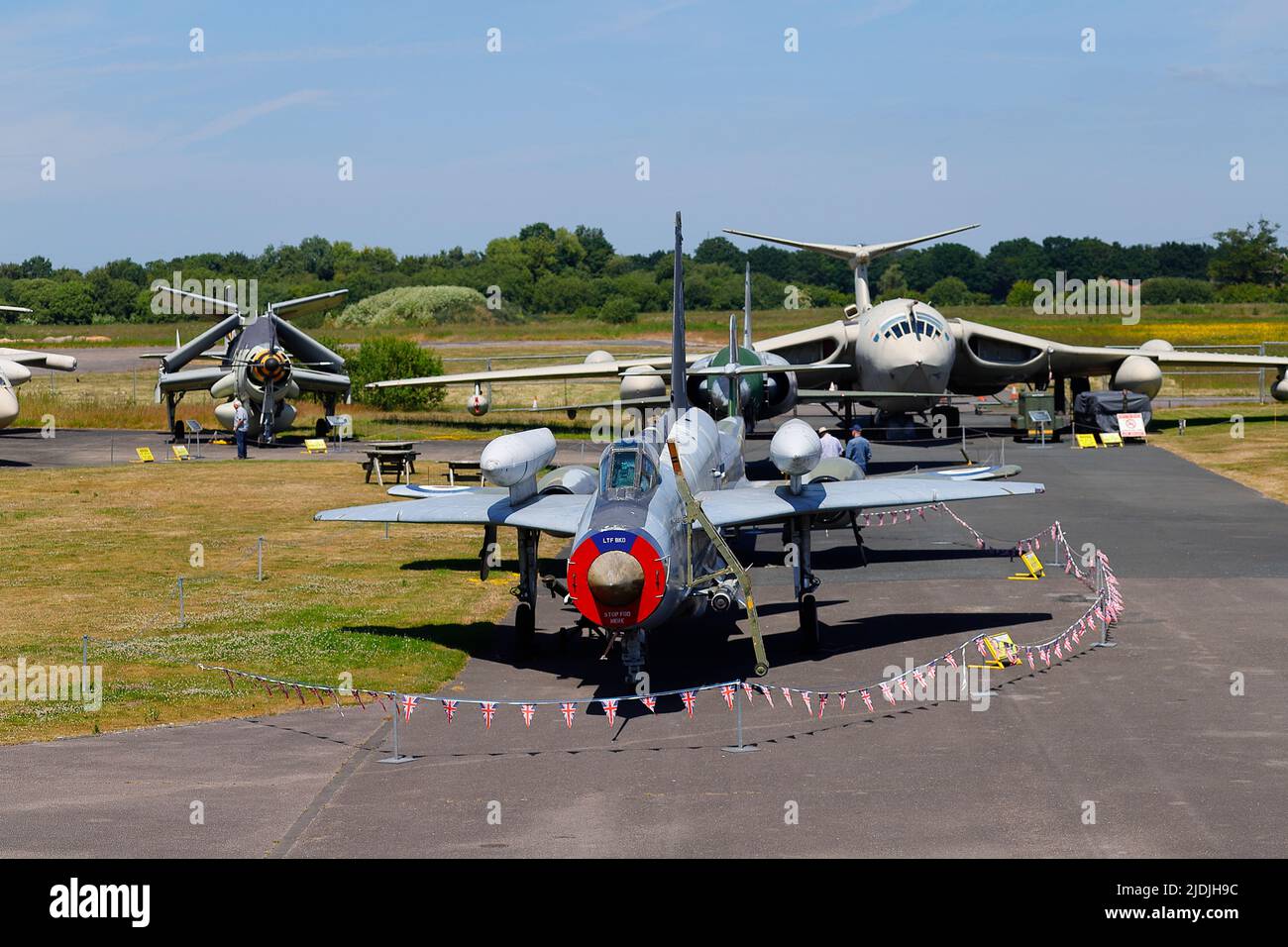 An F6 Electric Lightning pictured with other static aircraft at the ...