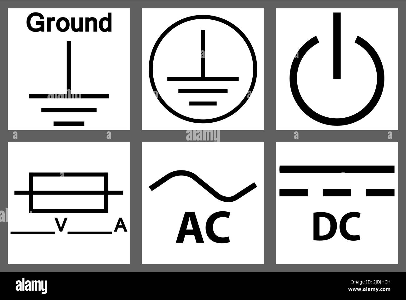 Protective Earth Ground,DC,AC circuit power Symbol Sign Stock Vector ... Protective Earth Ground,DC,AC circuit power Symbol Sign Stock Vector ...