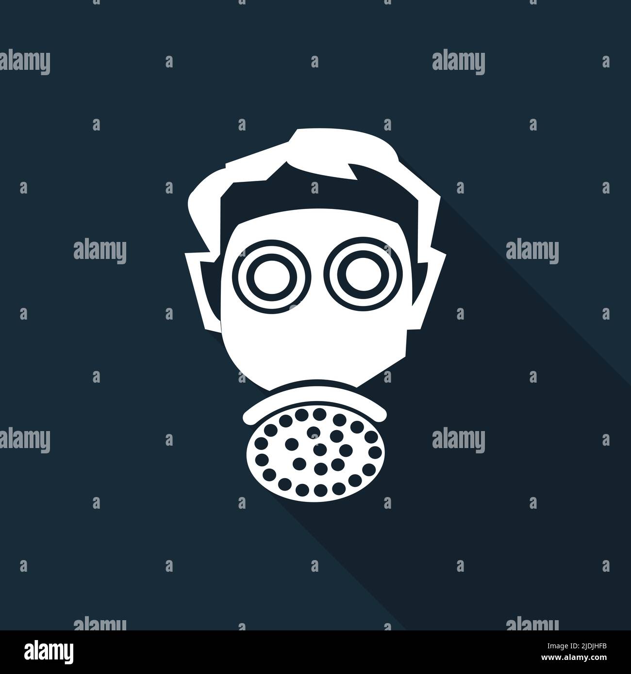 Symbol wear respirator protection Sign on black background,vector ...