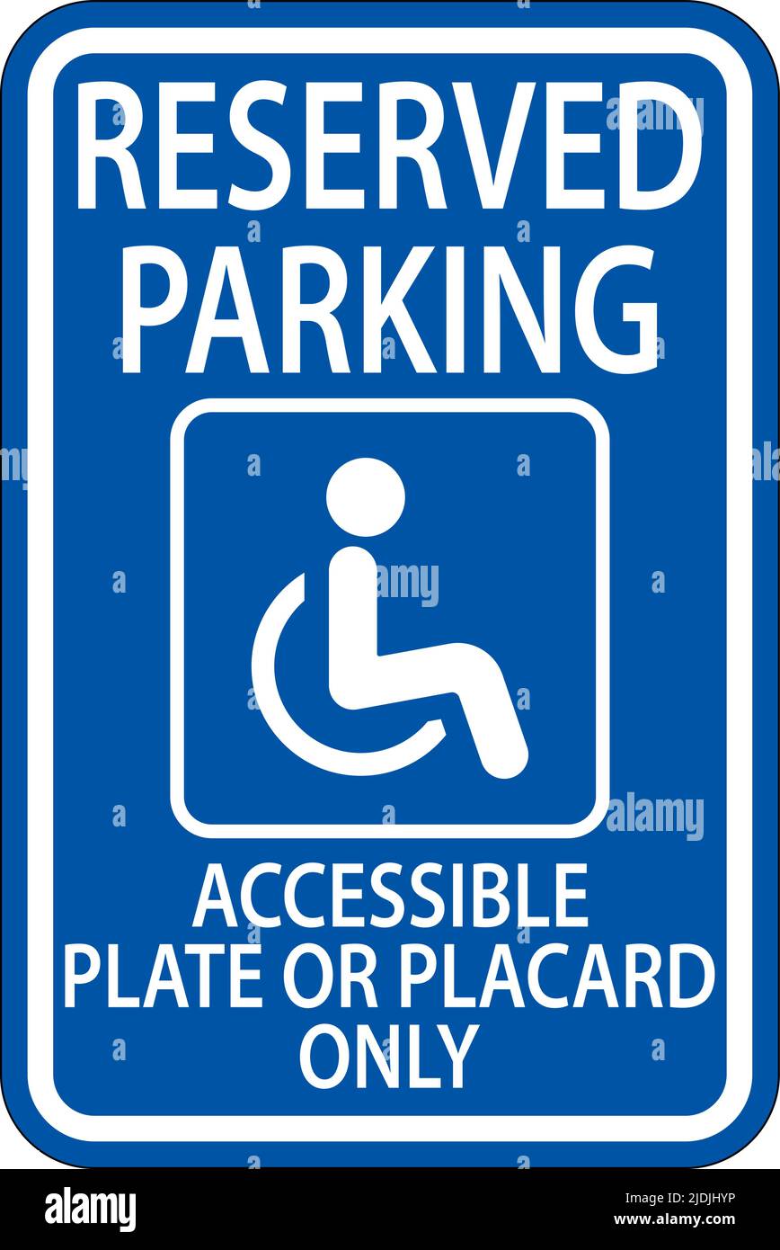 Accessible Parking Sign On White Background Stock Vector Image & Art ...