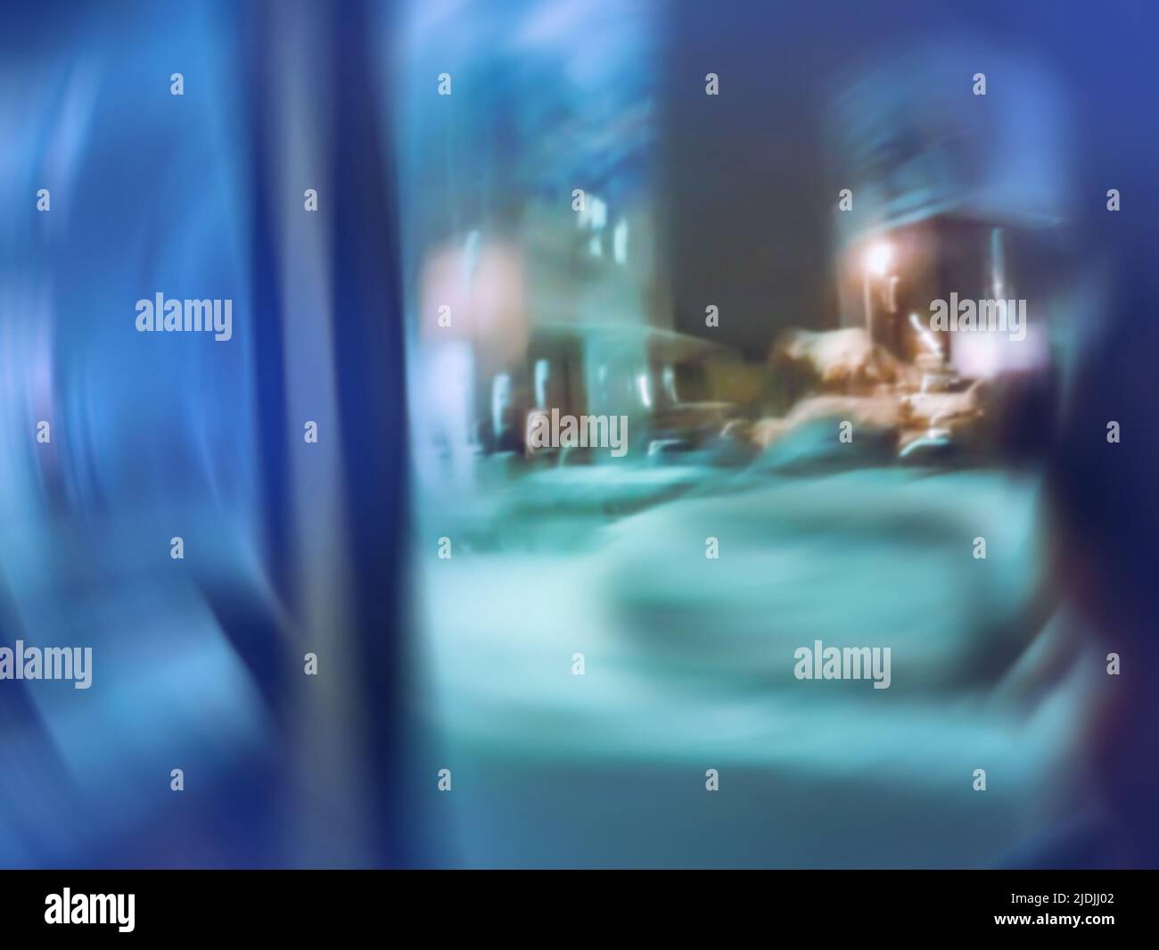 Unfocused blurred urban bus background. Motion blur with zoom effect ...