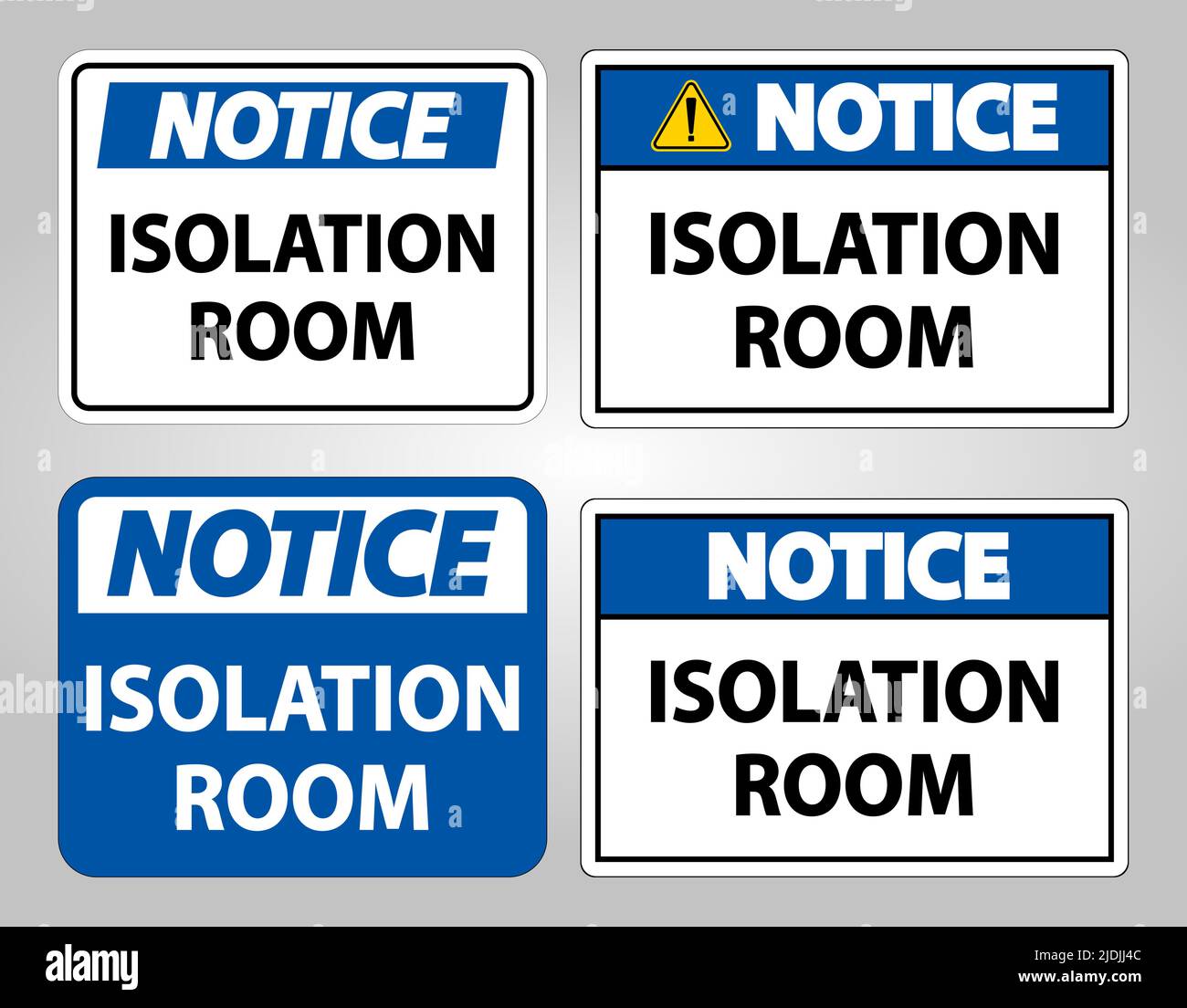 Notice Isolation room Sign Isolate On White Background,Vector ...