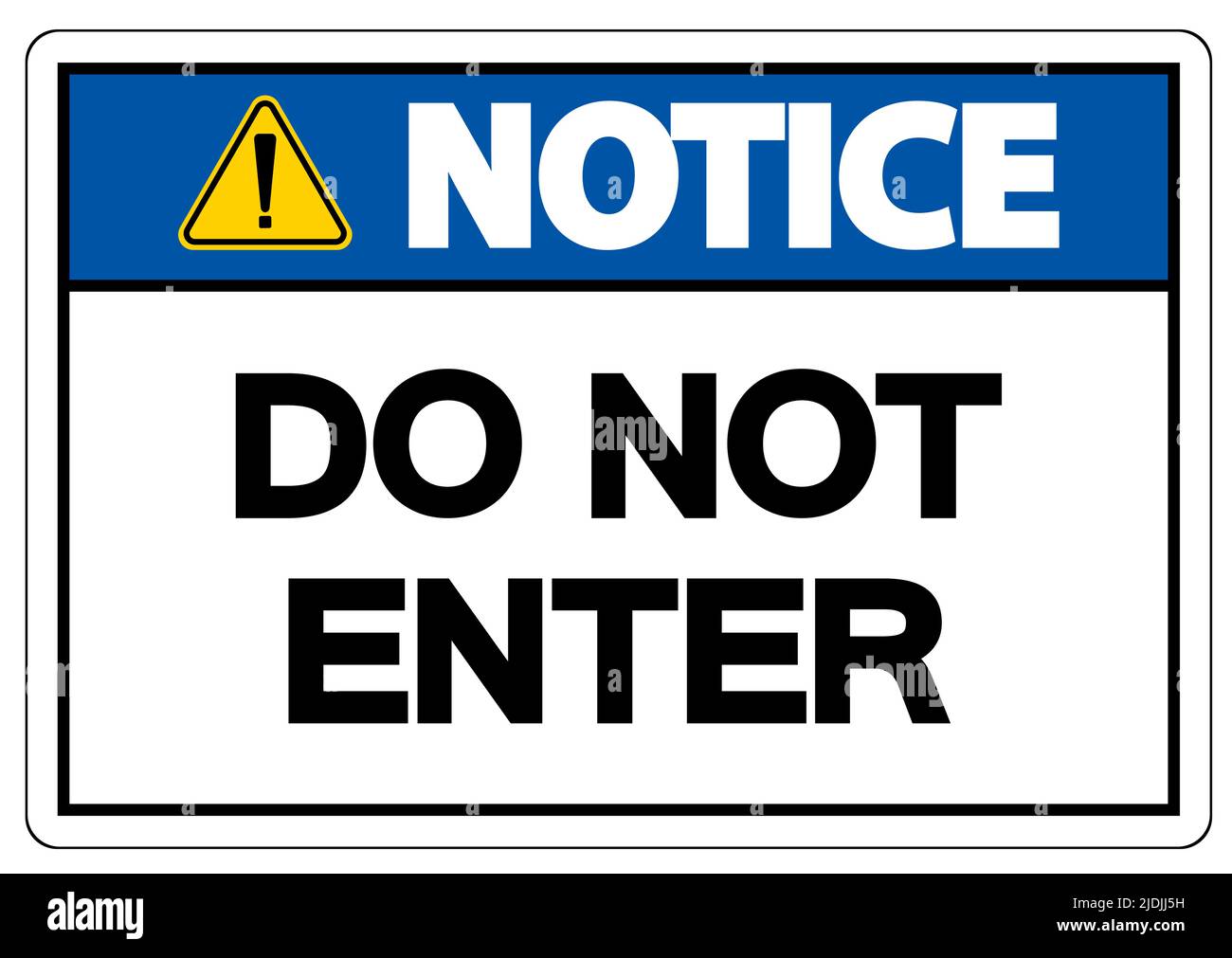 Notice Do Not Enter Symbol On White Background Stock Vector Image & Art ...