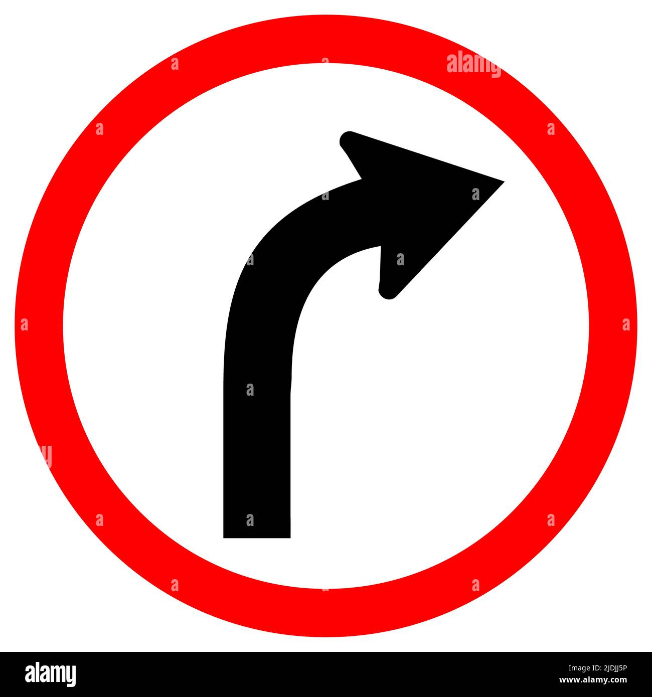 Curve Right Symbol Sign Isolate On White Background,Vector Illustration ...