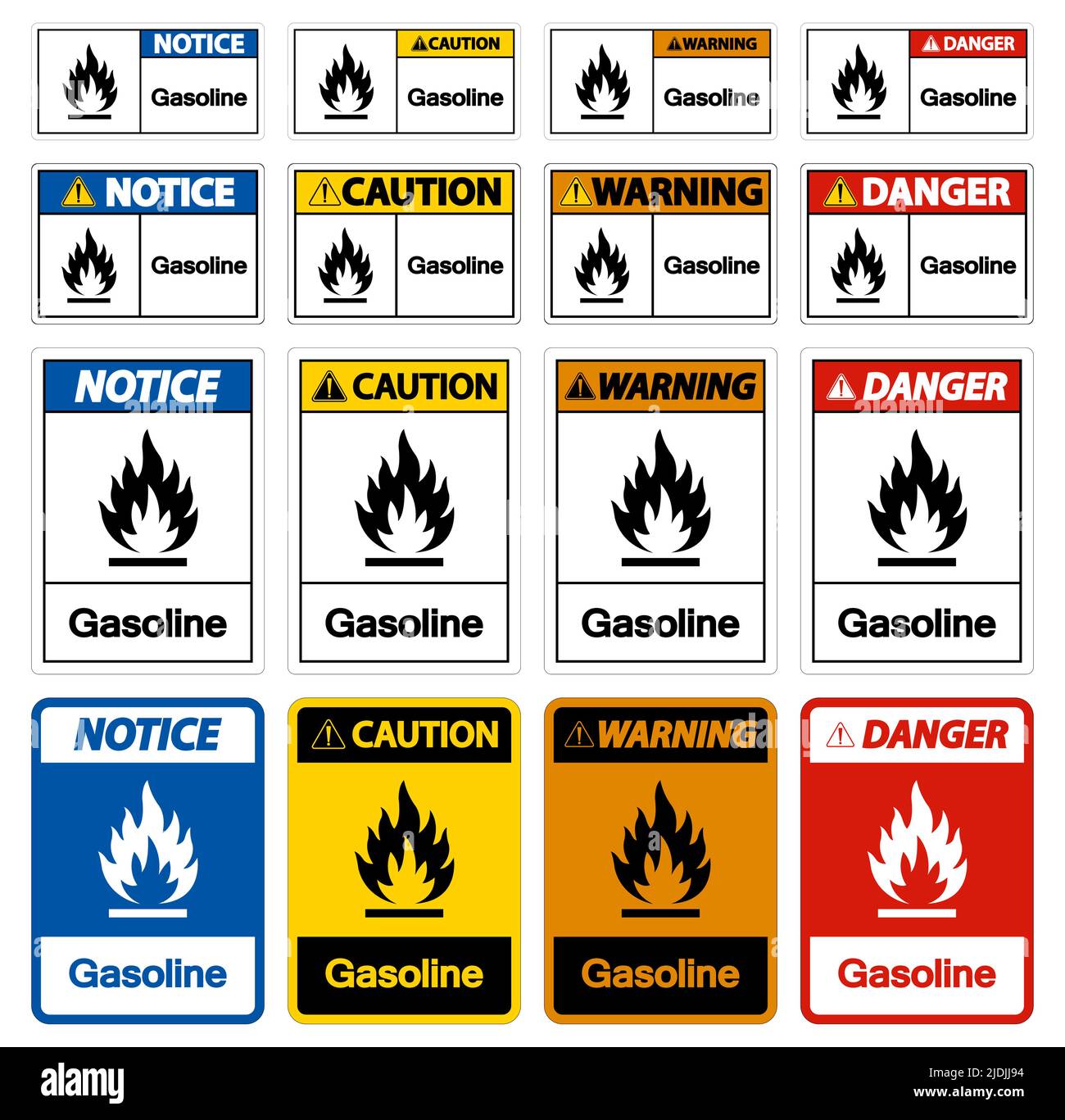 Danger Gasoline Symbol Sign On White Background Stock Vector Image ...
