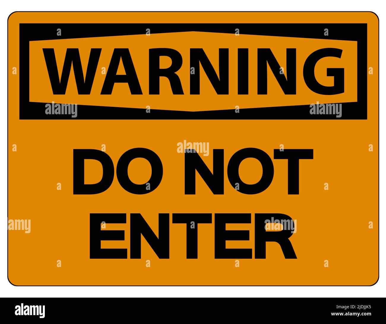 Warning Do Not Enter Symbol On White Background Stock Vector Image ...