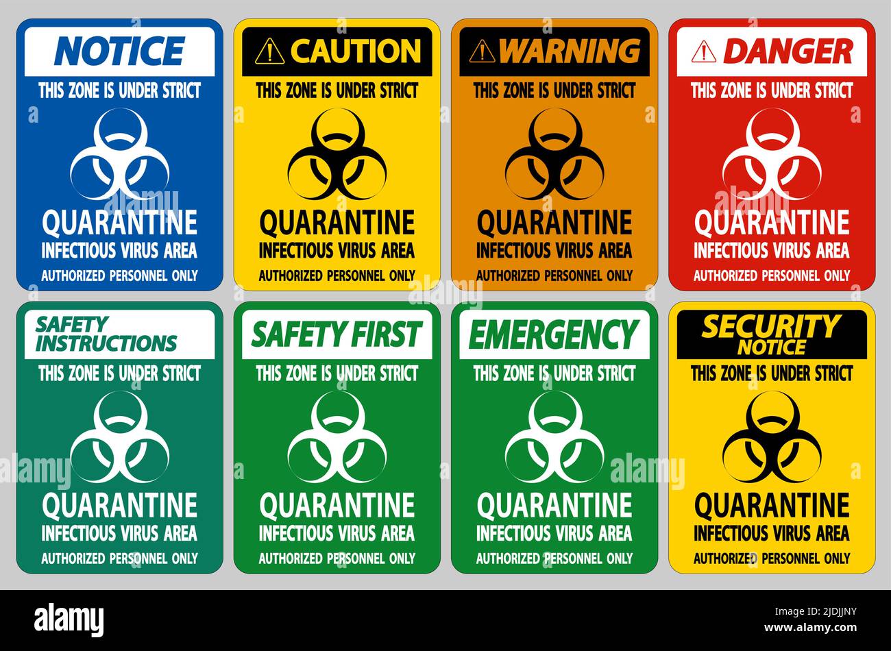 Quarantine Infectious Virus Area Sign Isolate On White Background ...