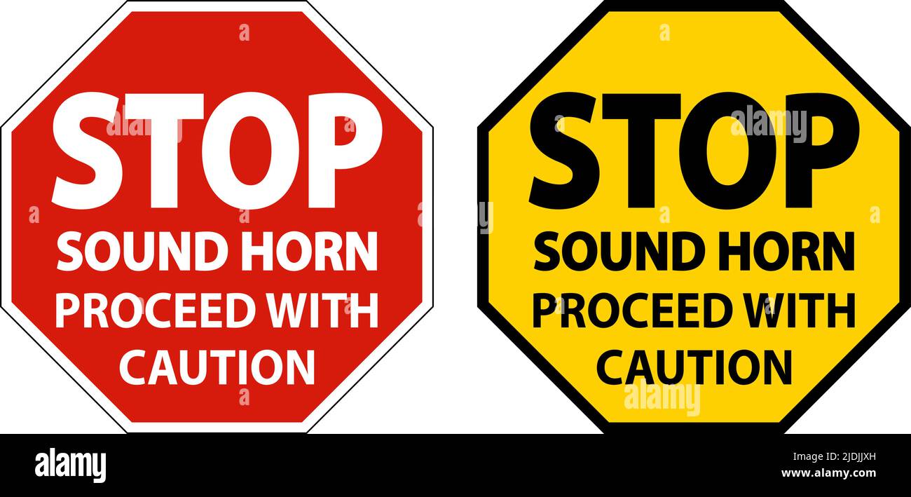 Proceed with caution sign Stock Vector Images - Alamy