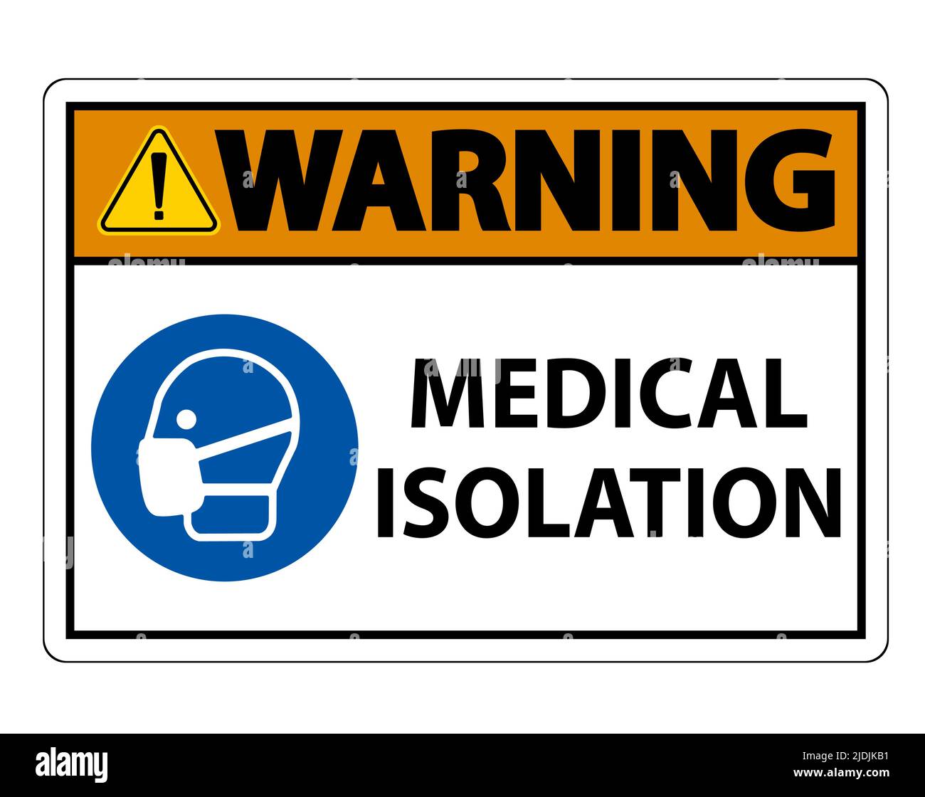 Warning Medical Isolation Sign Isolate On White Background,Vector ...