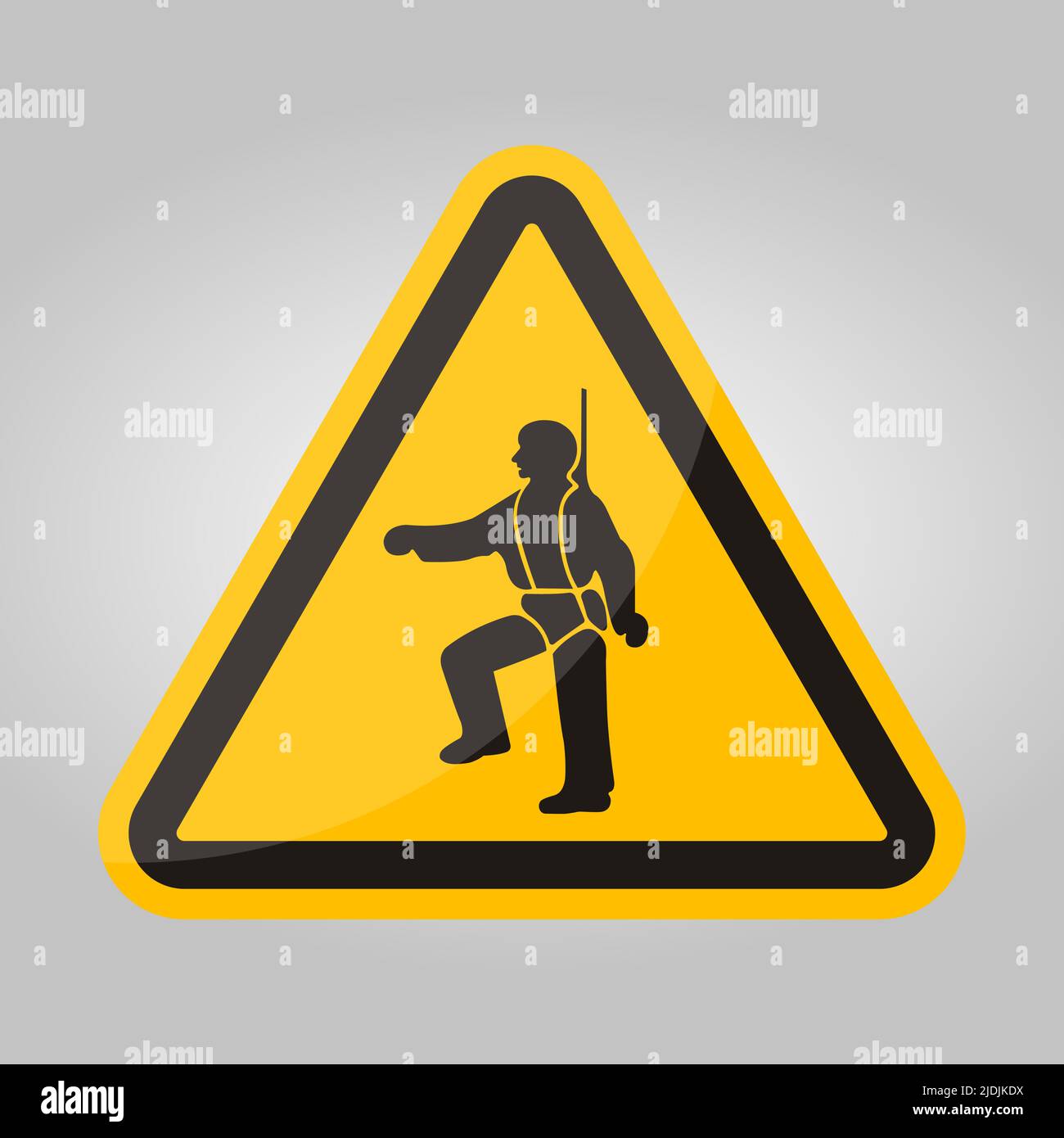PPE Icon.Safety Harness Must Be Worn Symbols Sign Isolate On White ...
