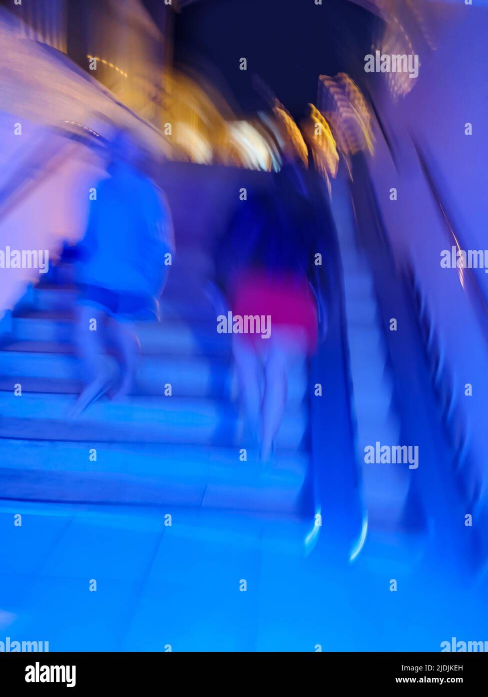 Underpass footpath people blur hi-res stock photography and images - Alamy