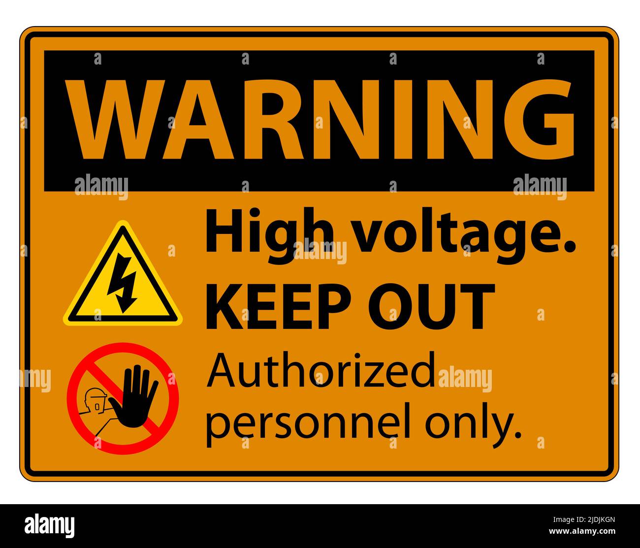 Warning High Voltage Keep Out Sign Isolate On White Background,Vector ...