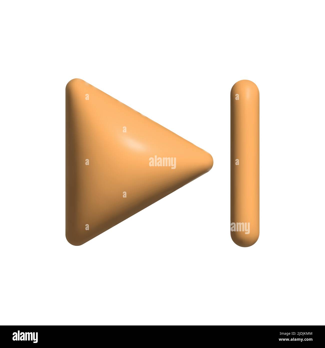 3d skip end, next music player button. Vector illustration Stock Vector ...