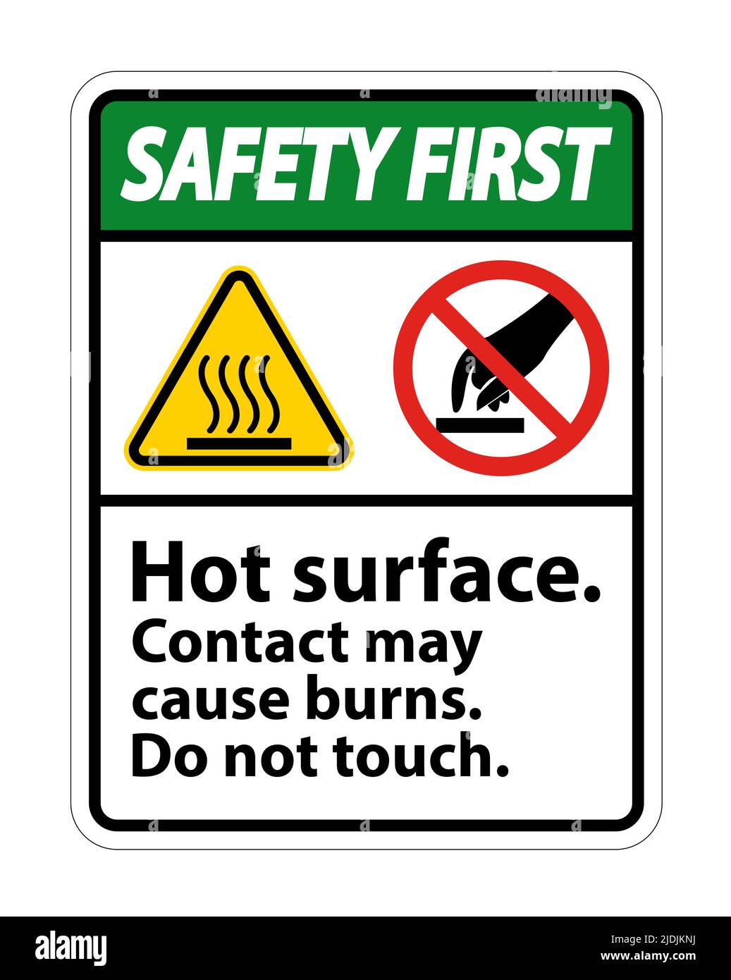 Safety Hot Surface Do Not Touch Symbol Sign Isolate on White Background ...