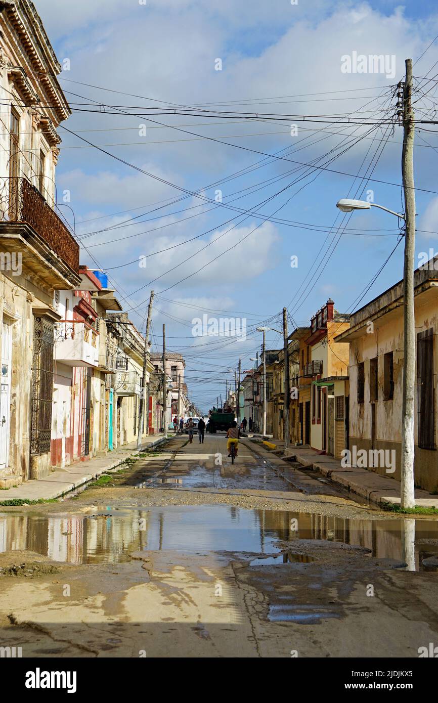colorful old houses in the streets of cardenas on cuba Stock Photo - Alamy