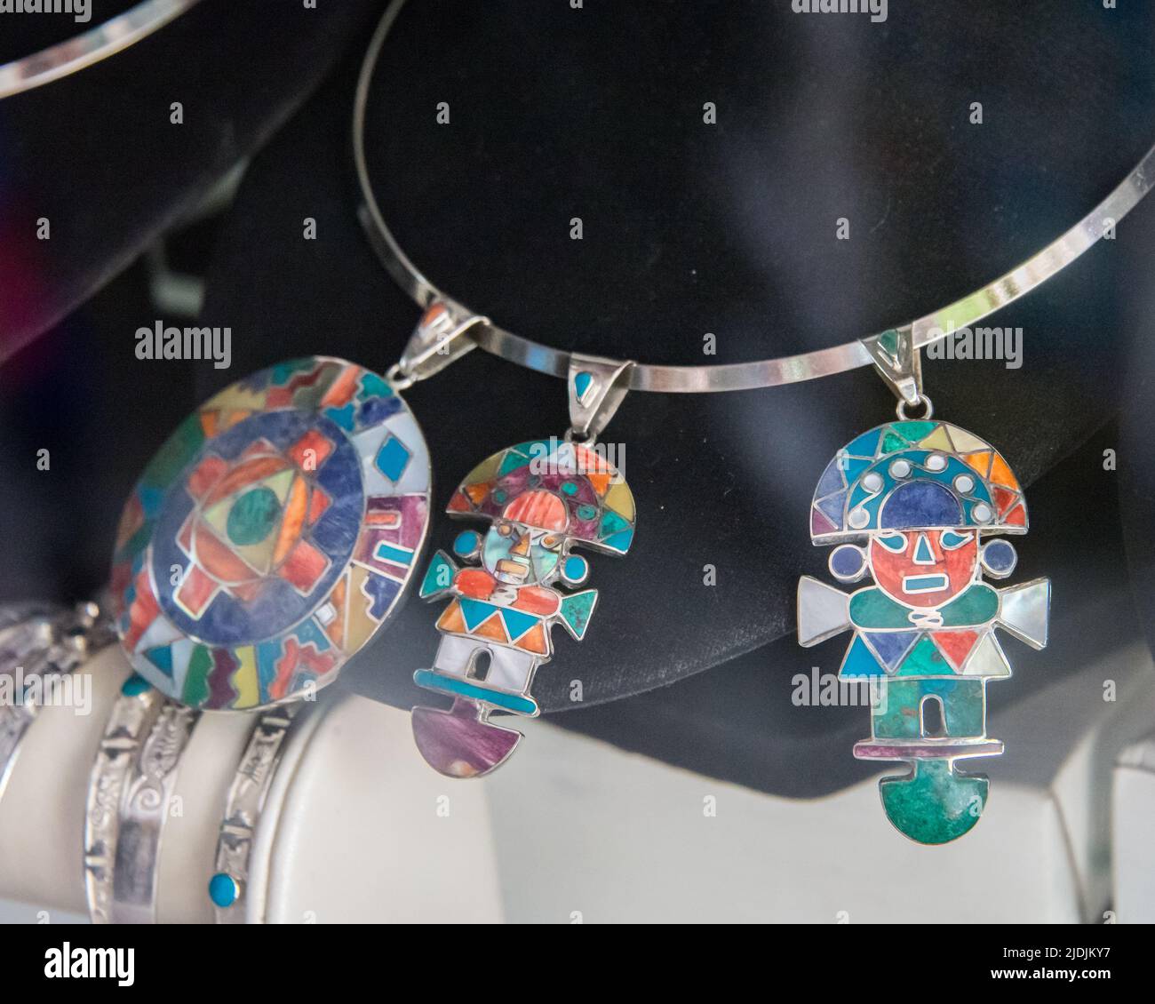 Peruvian jewelry at a local store in Nasca, Peru Stock Photo - Alamy