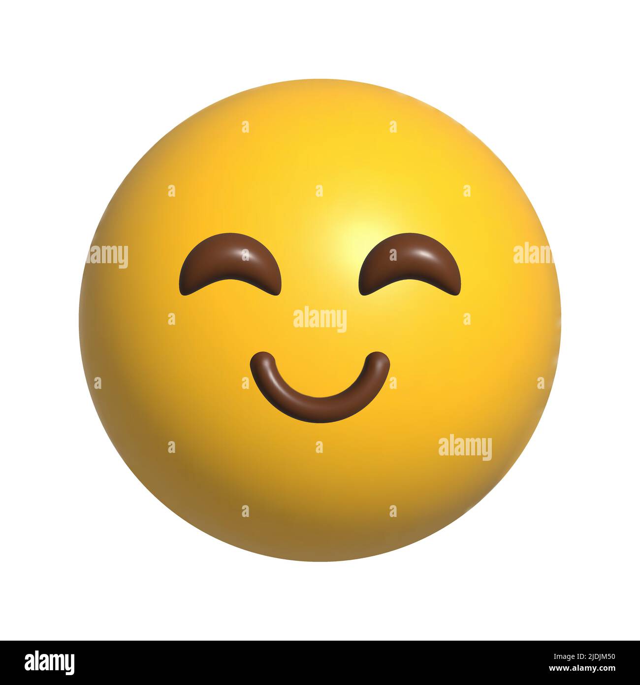 Smile Vector Emoji. Realistic Yellow Glossy 3d Emotion Stock Vector ...