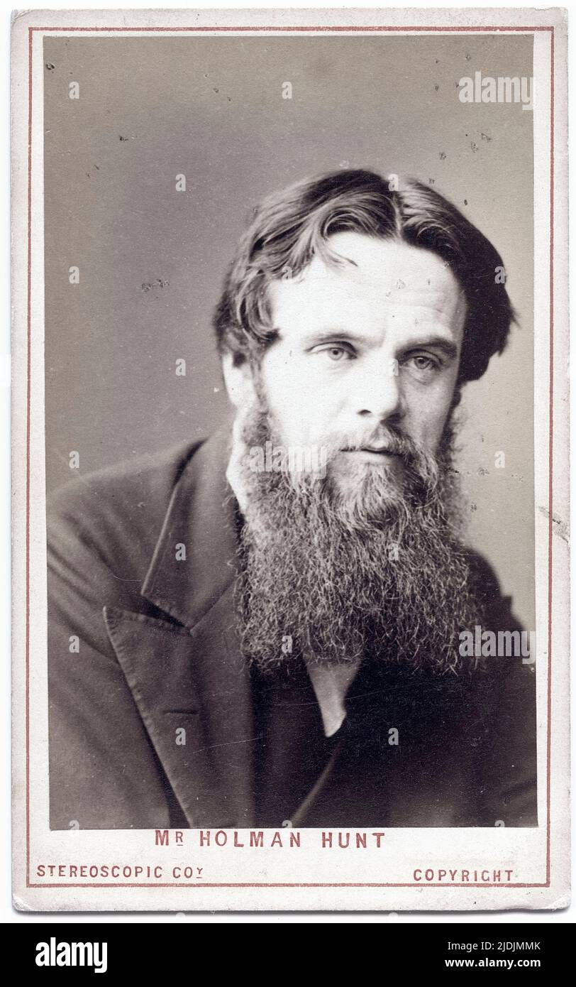 Portrait of English painter William Holman Hunt (1827 - 1910), circa ...