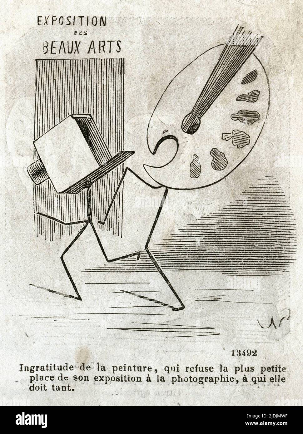 Cartoon entitled 'the ingratitude of painting, refusing the smallest ...