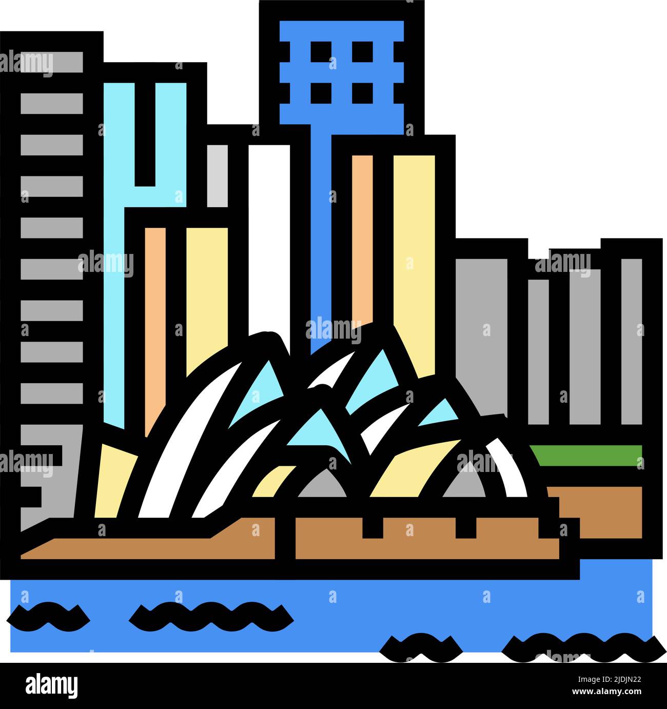 port jackson color icon vector illustration Stock Vector Image & Art ...