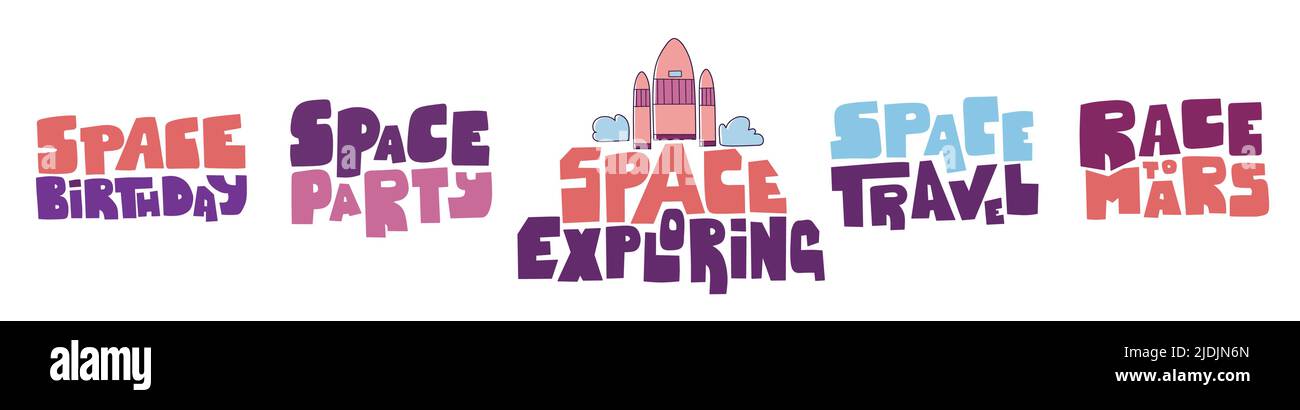 Abstract space exploring lettering for print design. Print, poster ...