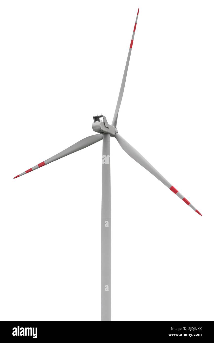 Wind turbine isolated on white background with clipping path Stock ...