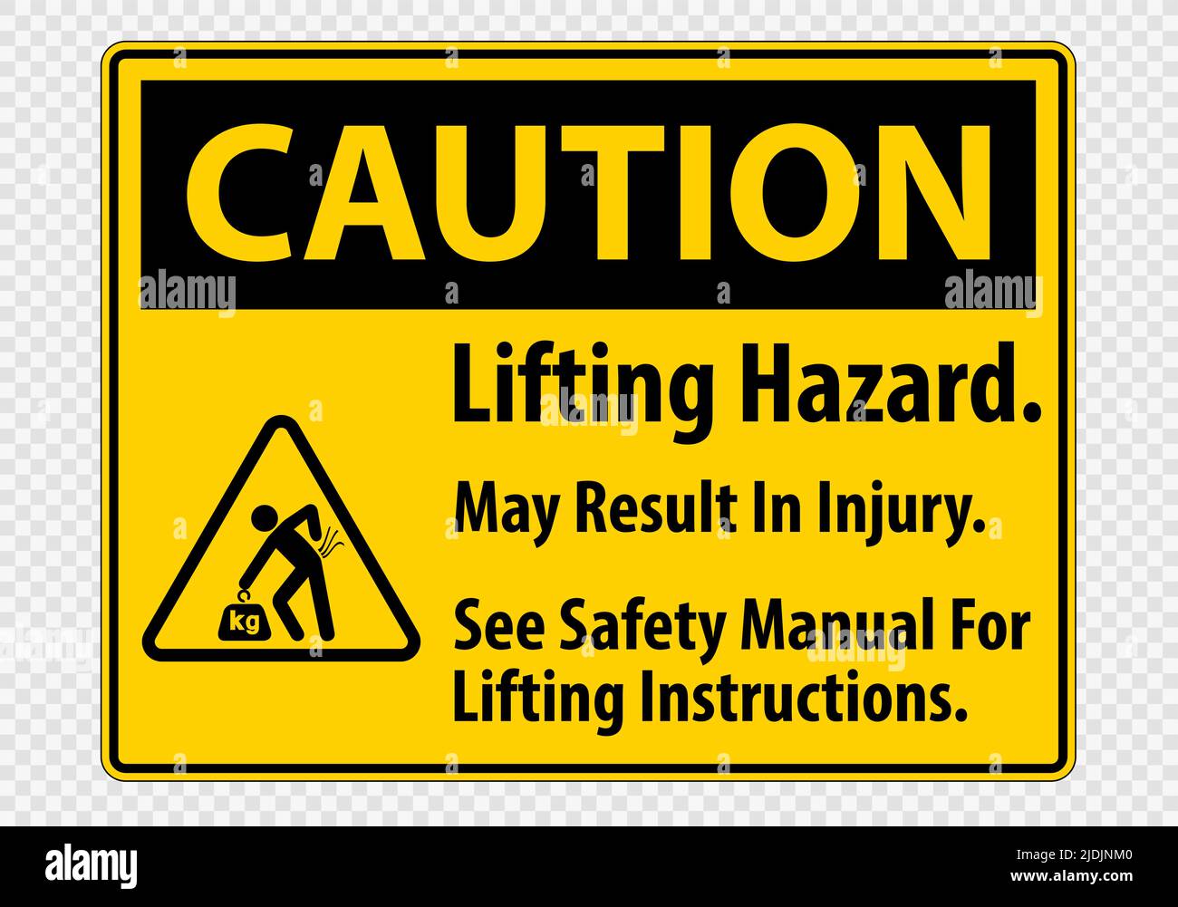 Lifting Hazard,May Result In Injury, See Safety Manual For Lifting ...