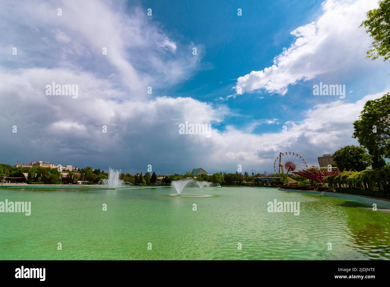 Pond in the Genclik Parki or literally Youth Park in Ulus Ankara ...