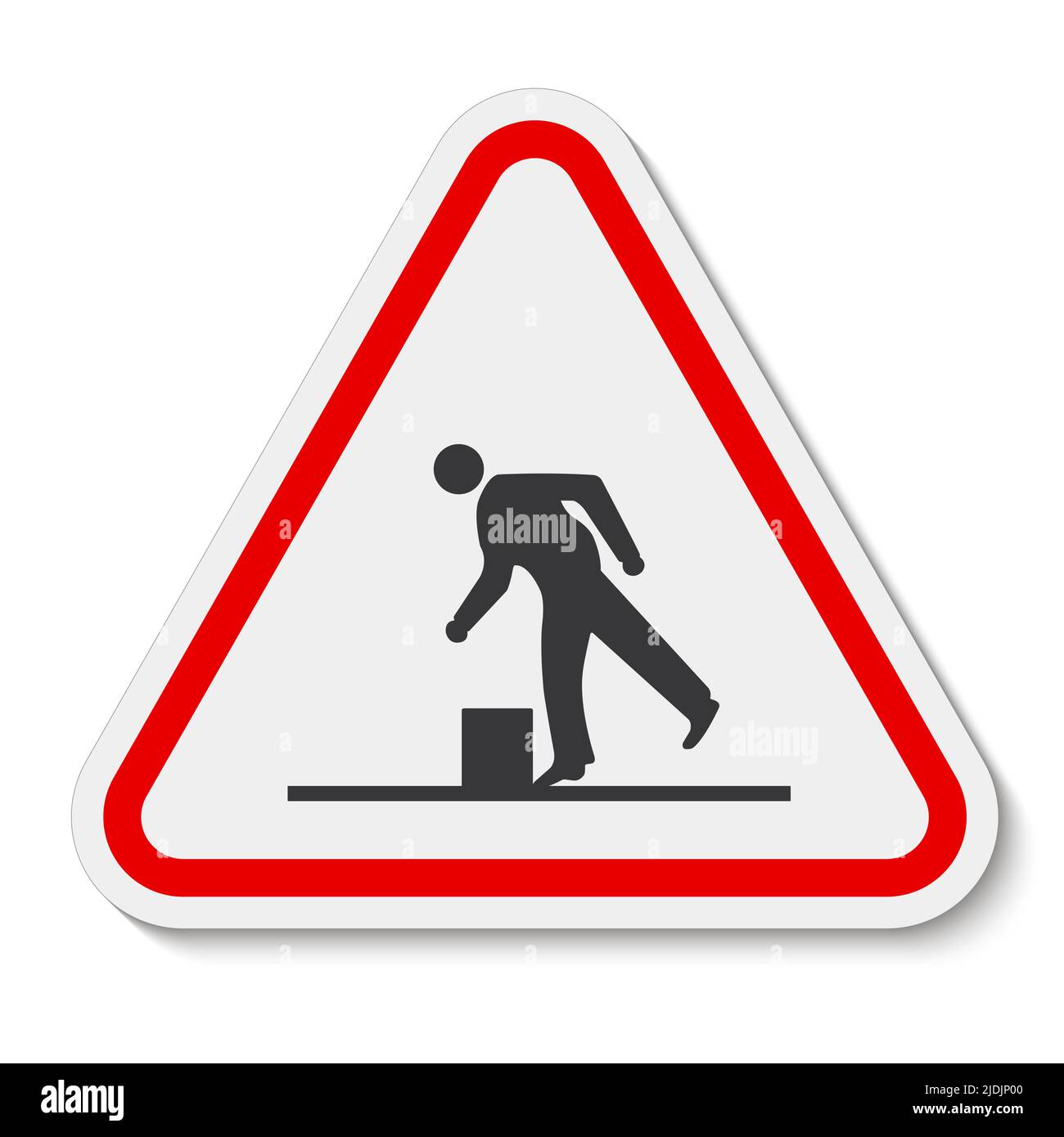 Beware Obstacles Symbol Isolate On White Background,Vector Illustration ...