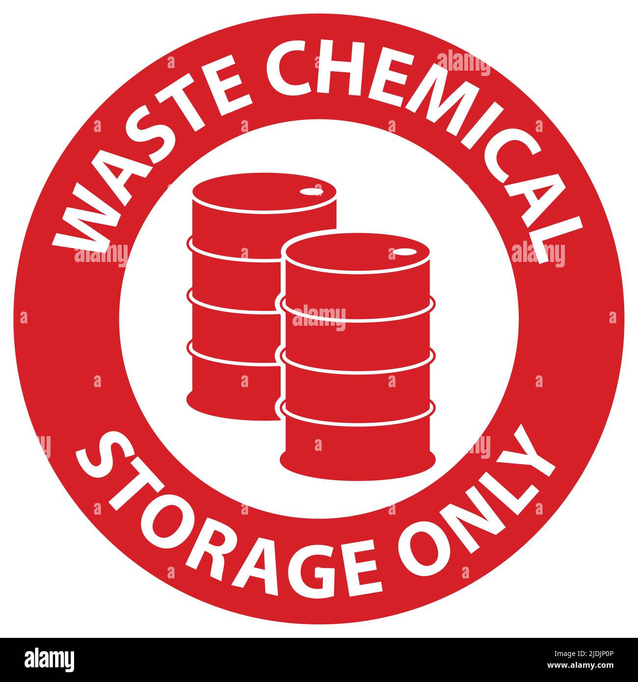 Danger Waste Chemical Storage Only On White Background Stock Vector ...
