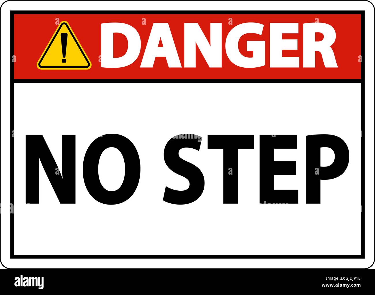 Danger No Step Sign On White Background Stock Vector Image & Art - Alamy