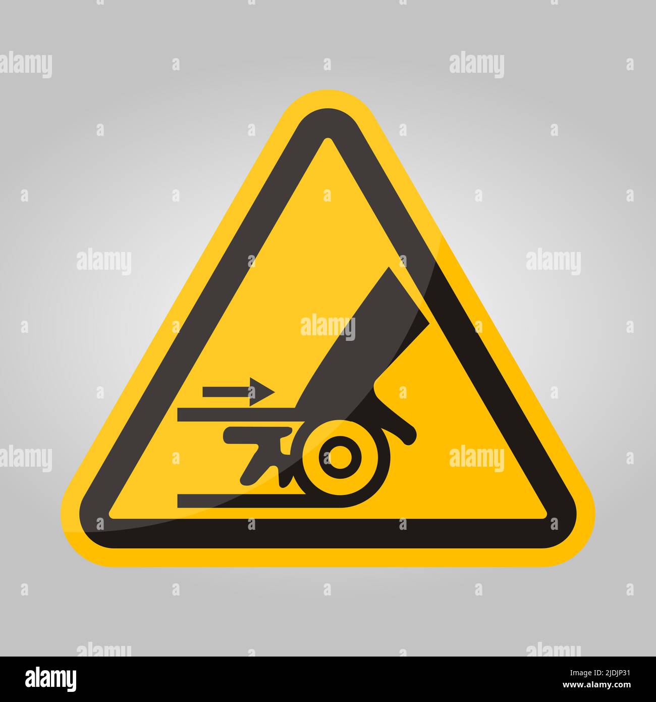Beware Moving Machinery Symbol Sign Isolate On White Background,Vector ...