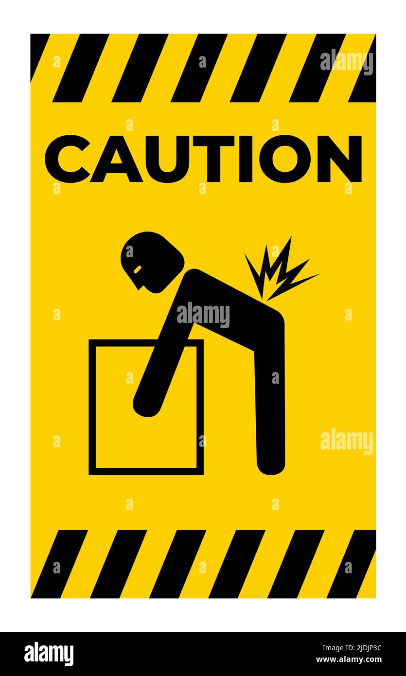 Lifting Hazard Symbol Sign Isolate On White Background,Vector ...