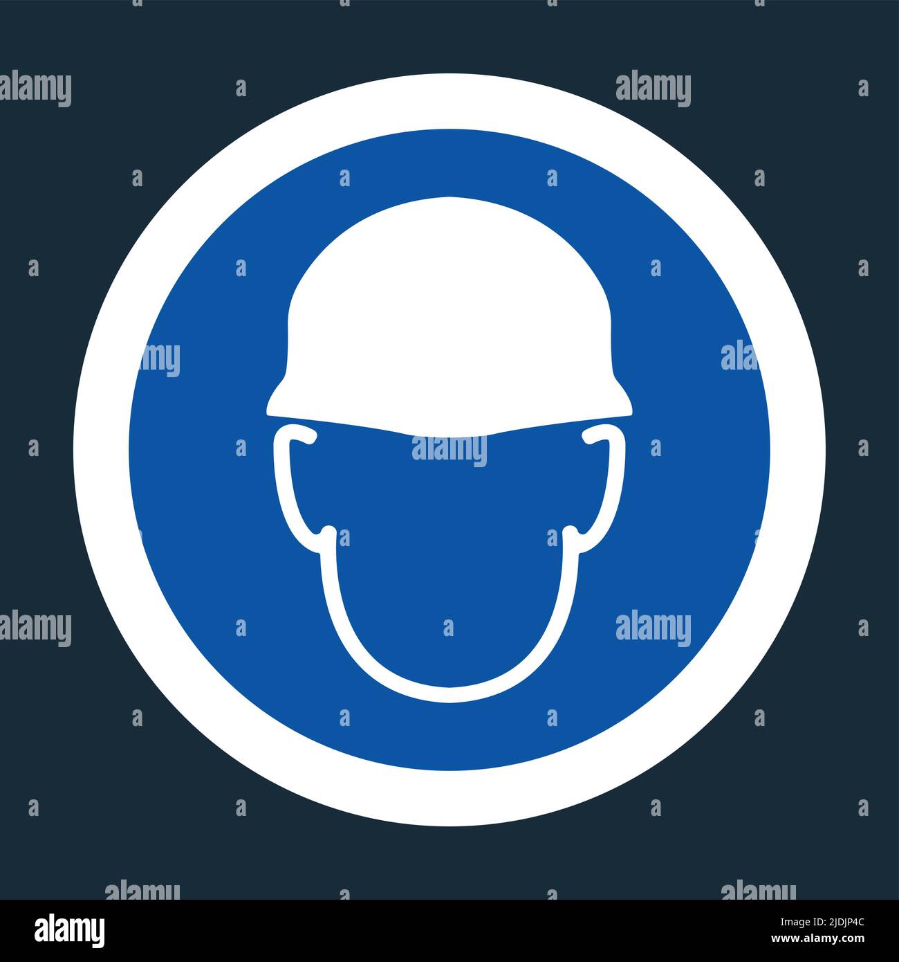 Wear helmet Sign symbol On black Background,Vector illustration Stock ...