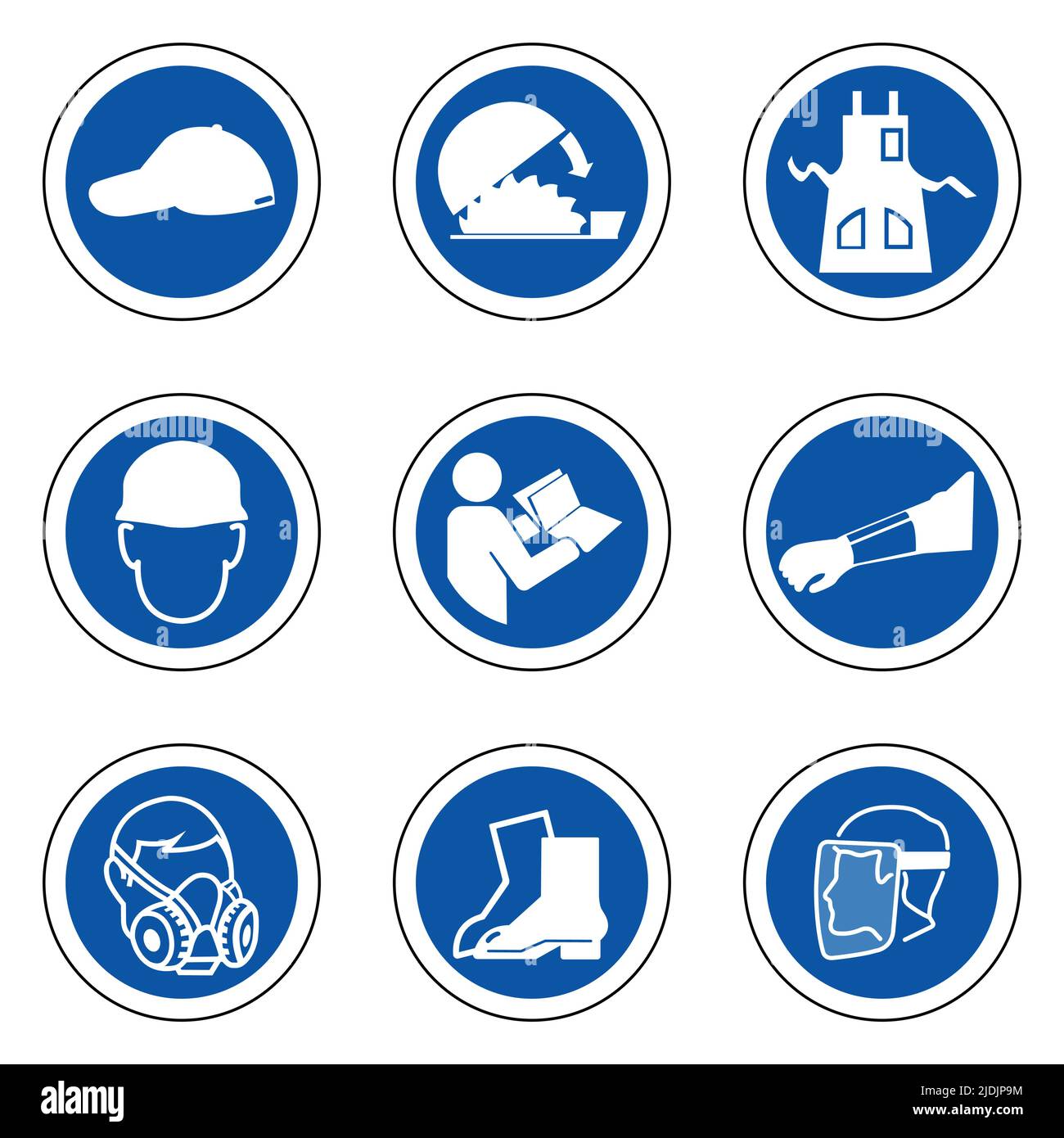 Required Personal Protective Equipment (PPE) Symbol,Safety Icon Isolate ...