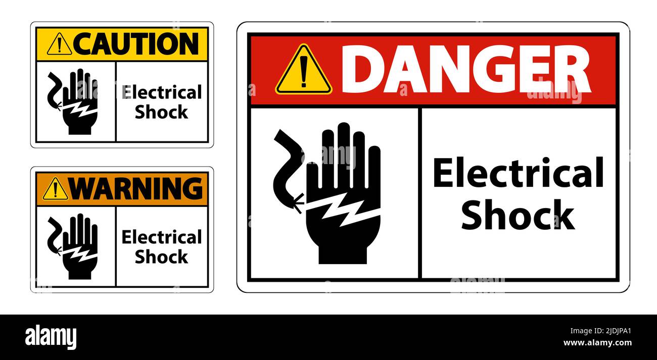 Electrical Shock Electrocution Symbol Sign, Vector Illustration ...