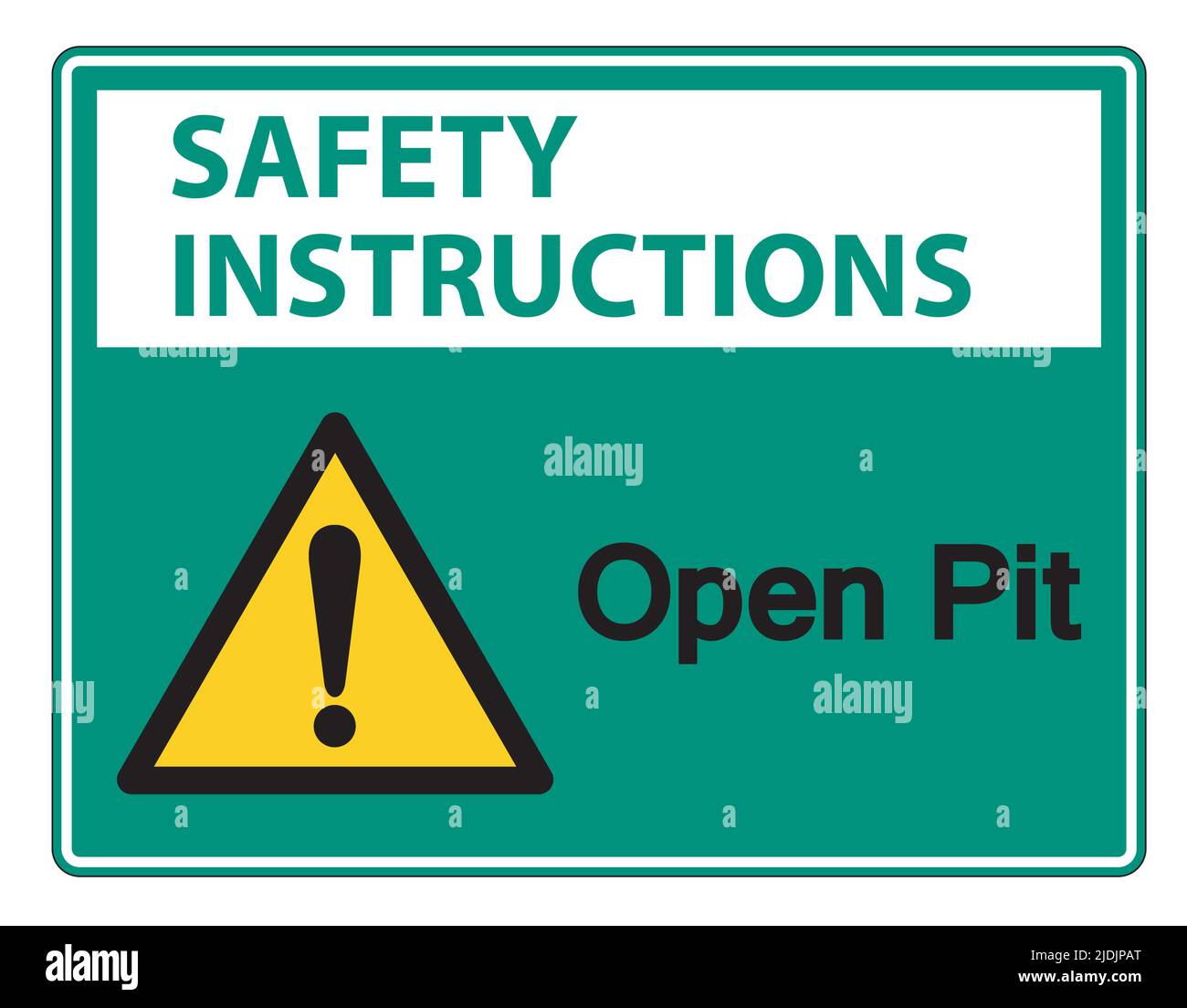 Safety instructions Open Pit Symbol Sign Isolate On White Background ...