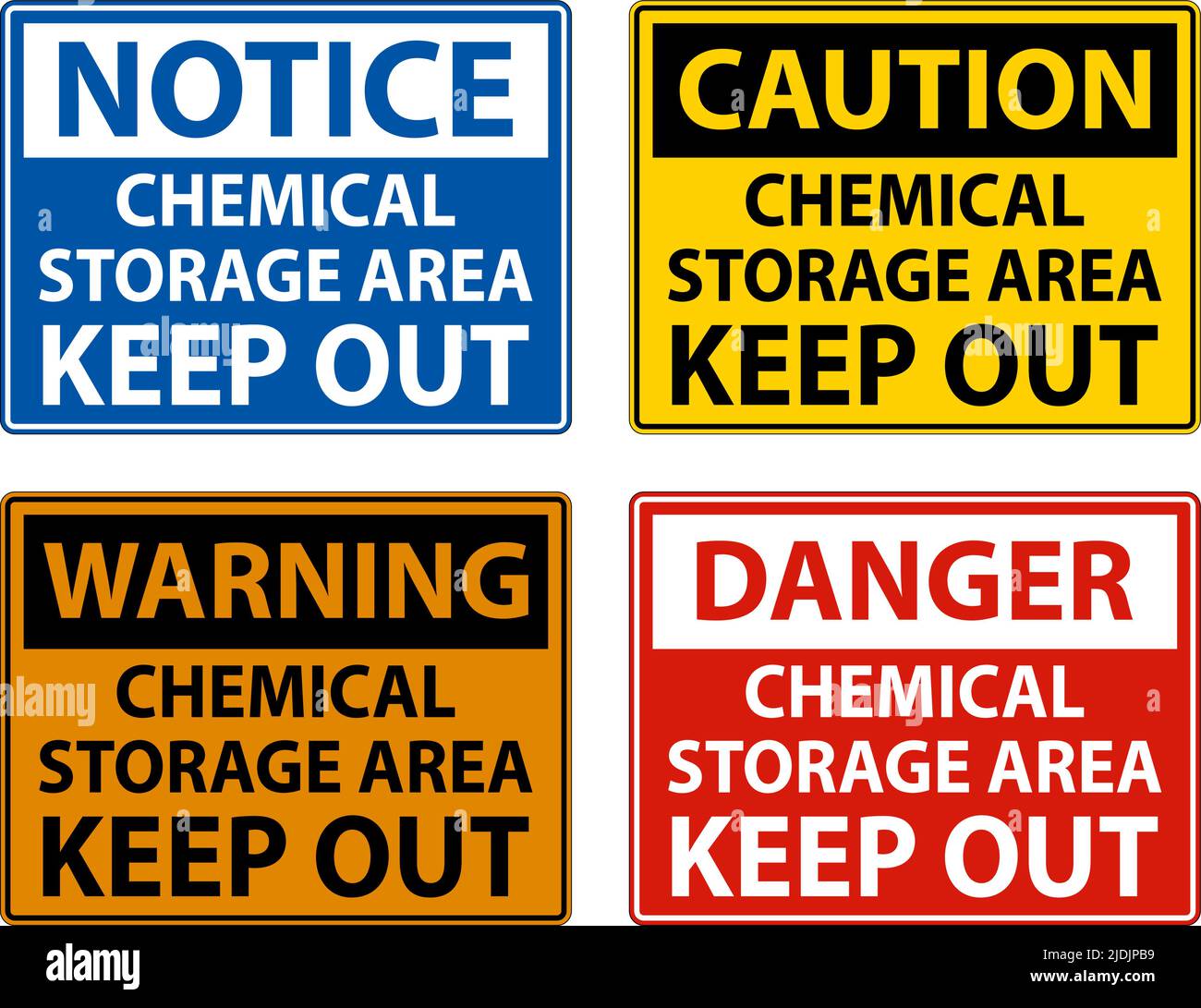 Label Chemical Storage Area Keep Out Sign Stock Vector Image & Art - Alamy