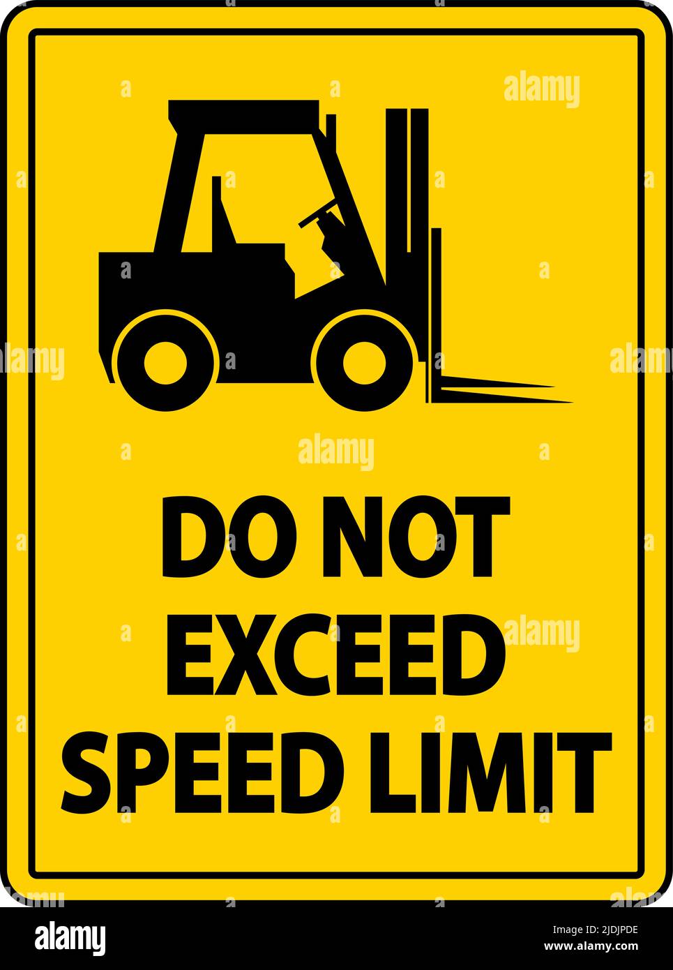 Do Not Exceed Speed Limit Label Sign On White Background Stock Vector ...